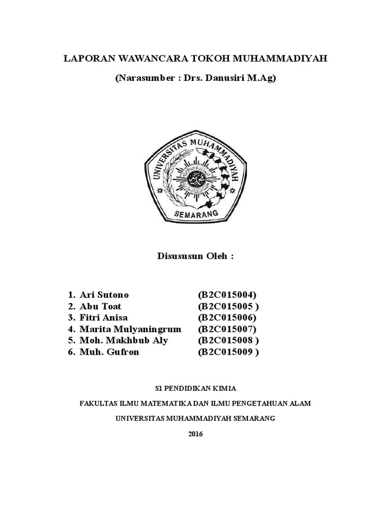 Laporan Wawancara Tokoh Muhammadiyah | PDF