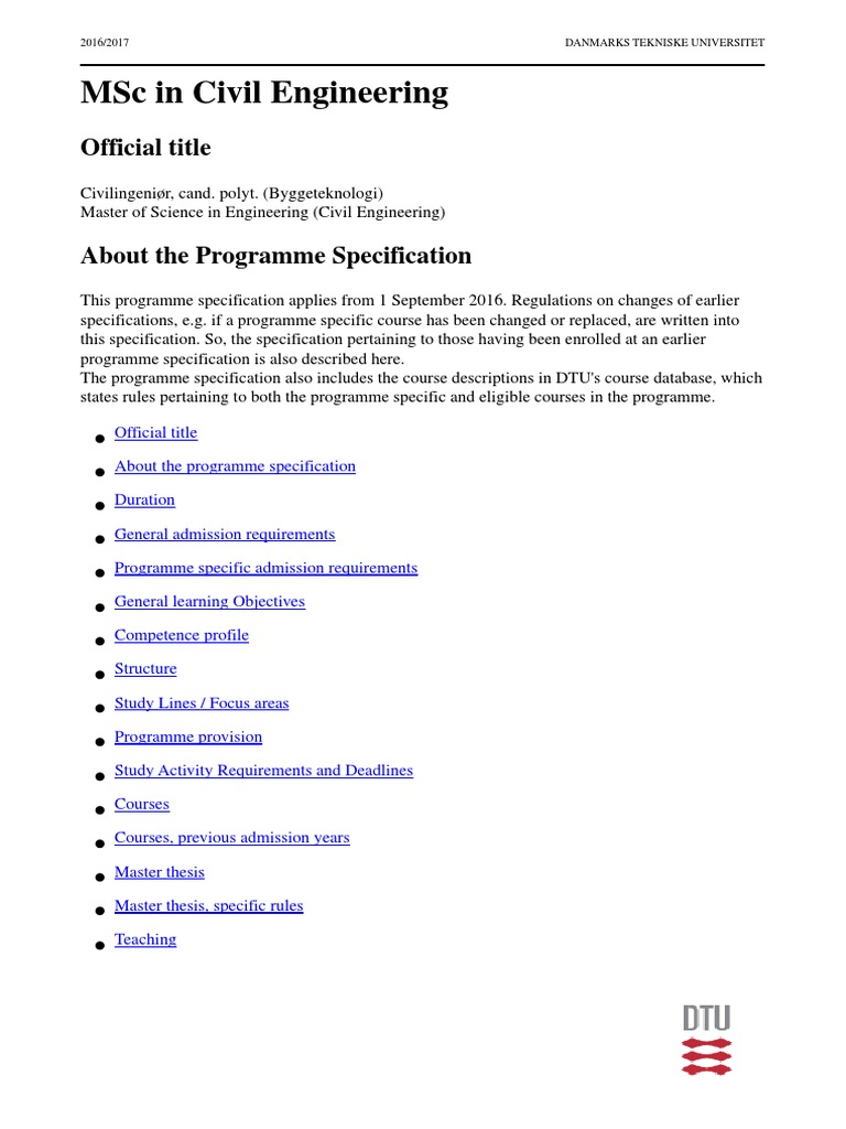 MSc in Civil Engineering | Master Of Science | Thesis