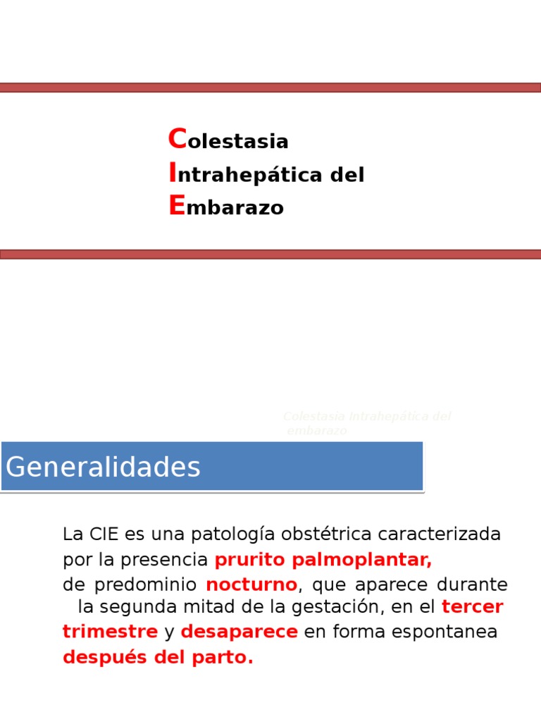 Colestasis Intrahepatica Del Embarazo | PDF | El embarazo ...