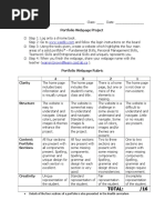 Wix Portfolio Rubric | PDF | Websites | Communication