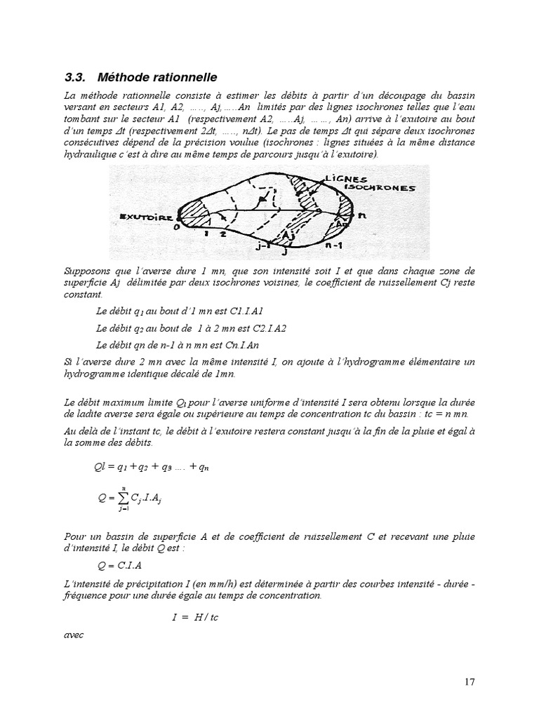 Méthode Rationnelle de Calcul de Débit | PDF | Hydrologie | Eau