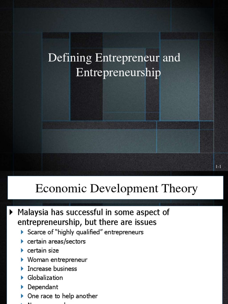 Defining Entrepreneur and Entrepreneurship | PDF | Entrepreneurship ...