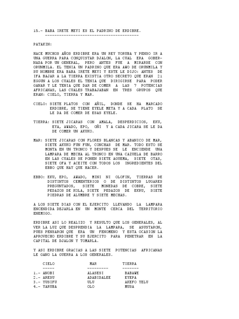 Irete Meyi Es El Padrino de Erdigbere | PDF | Cocina, comidas y vino ...