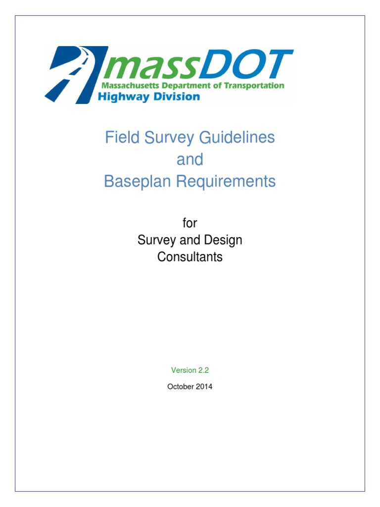 Field Survey Guidelines and Baseplan Requirements | PDF | Surveying ...
