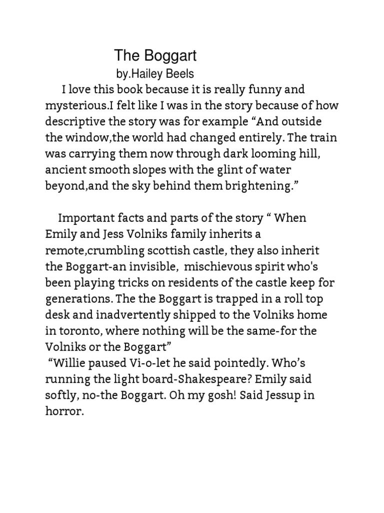 The Boggart: Mischief in a Castle | PDF