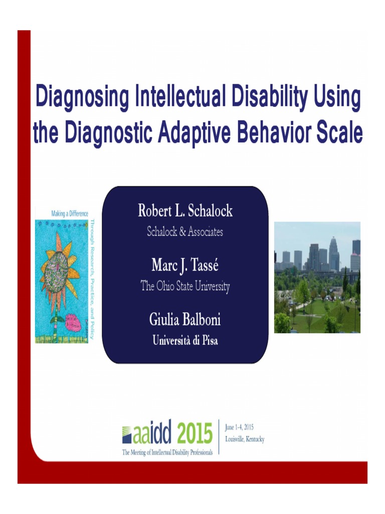 Diagnosing Intellectual Disability Using the Diagnostic Adaptive ...