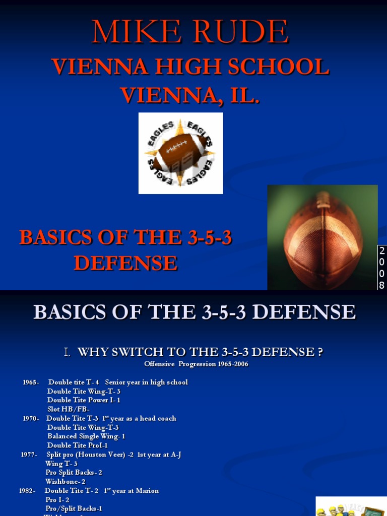 3-5-3 Defense Fundamentals Guide | PDF | Gridiron Football | American ...