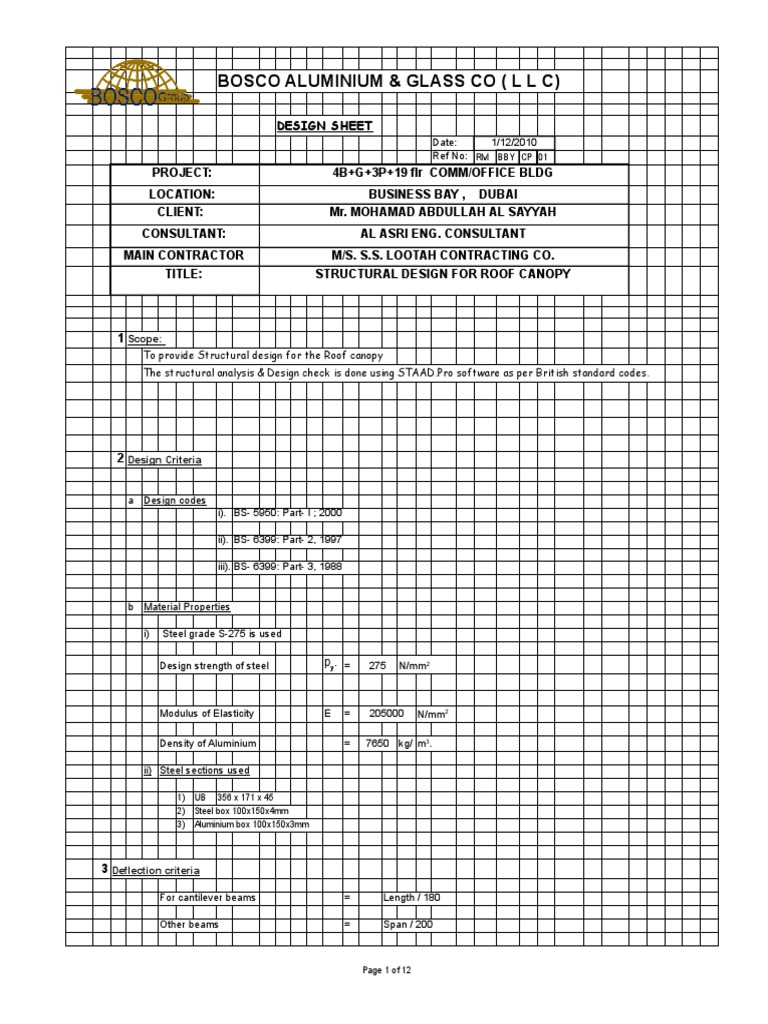 Calculation Sheet | PDF | Civil Engineering | Applied And ...