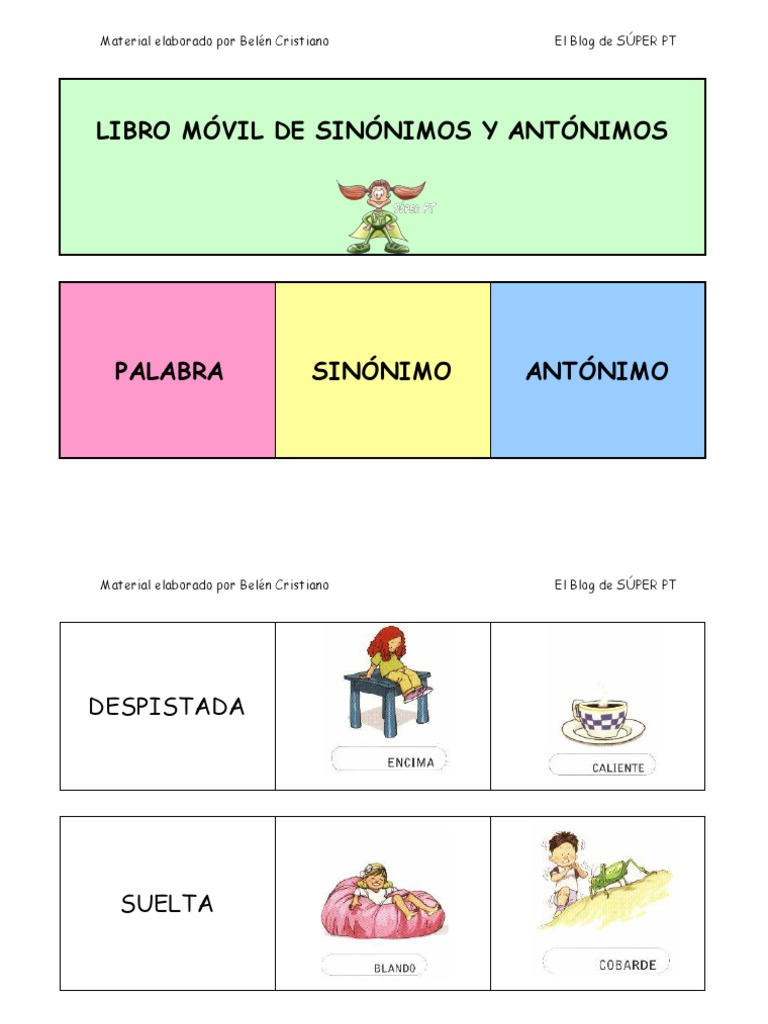 El Libro Movil de Los Sinonimos y Antonimos PDF | PDF