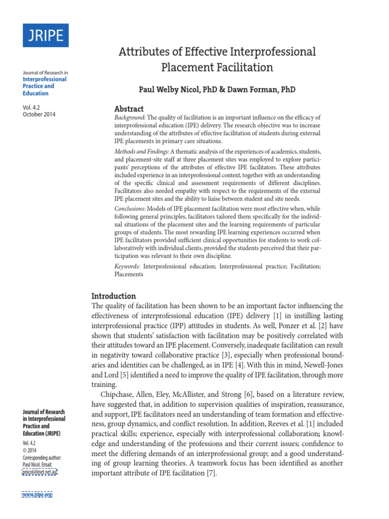 Jurnal Ipe | PDF | Facilitator | Focus Group