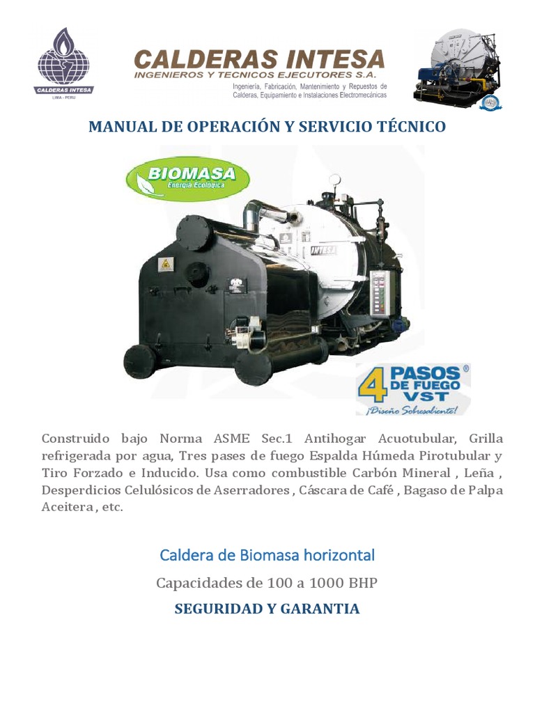 03 Manual de Caldera de Biomasa | PDF | Caldera | Agua
