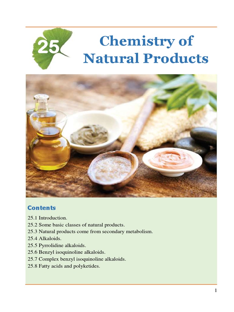 Chemistry of Natural Products | PDF | Natural Products | Alkaloid