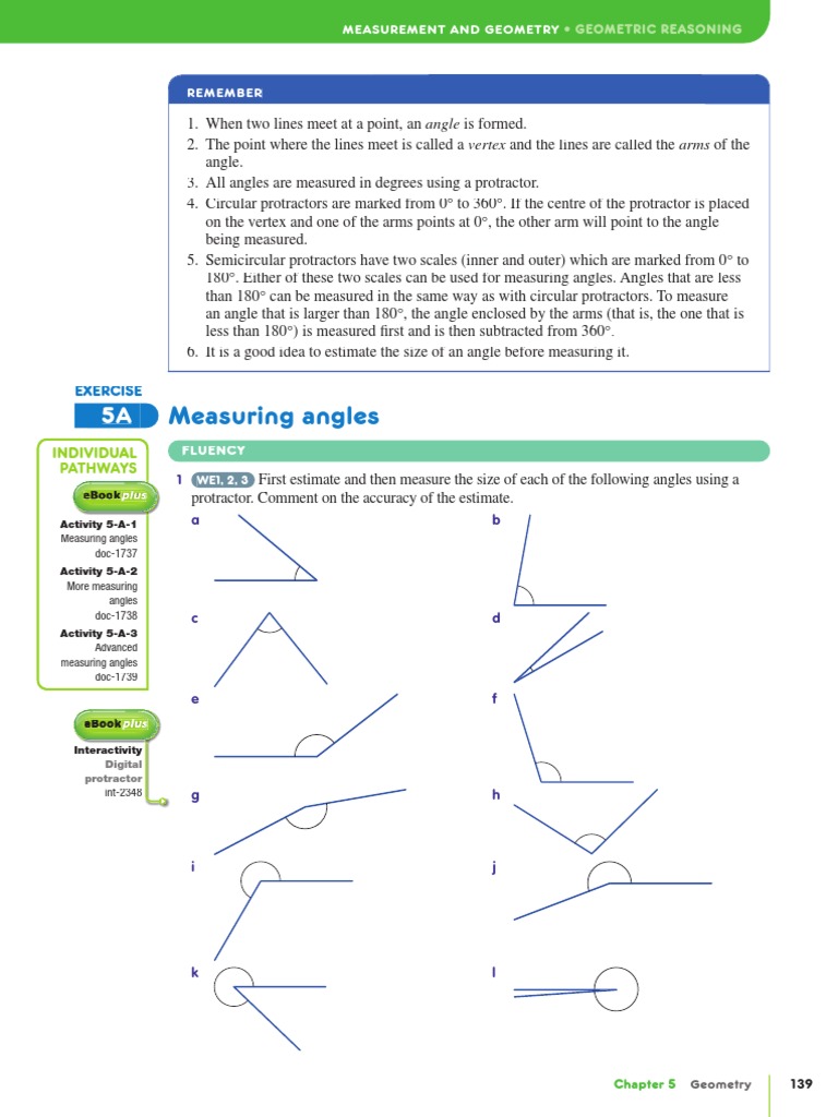 Exercise 5 A | PDF | Angle | Triangle