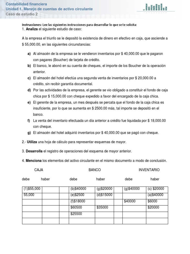 Contabilidad financiera: Manejo de cuentas de activo circulante | PDF | Cheque | Bancos