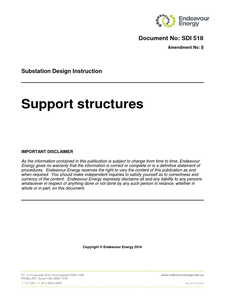 Support Structures: Substation Design Instruction | PDF | Structural ...