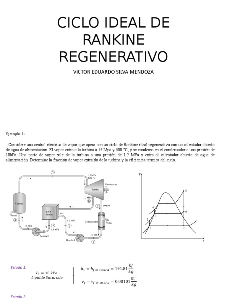 Ciclo Ideal de Rankine Regenerativo | PDF