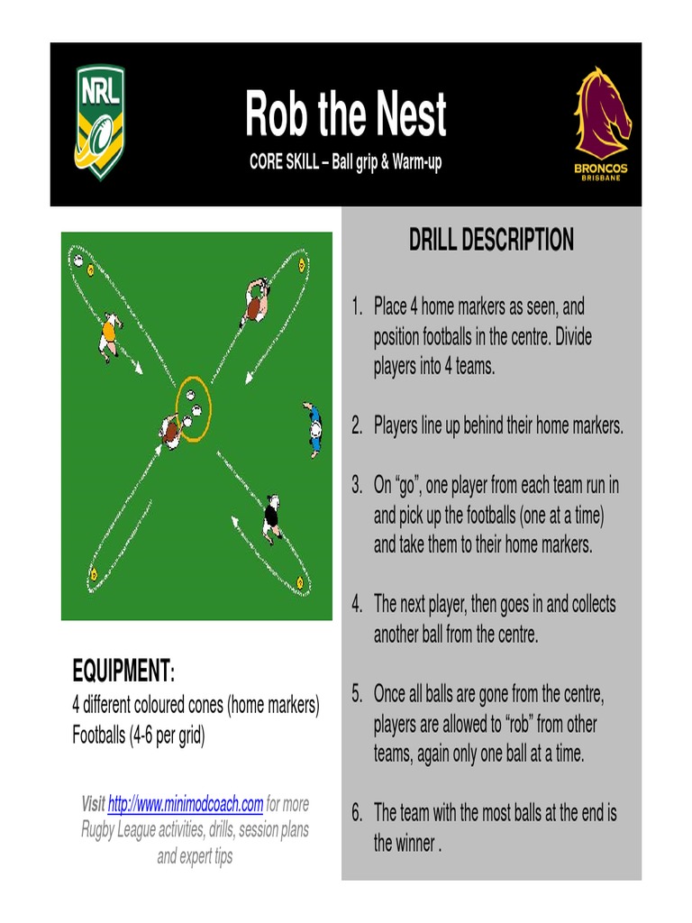 NRL Brisbane Broncos Small Sided Games | PDF | Rugby League | Ball Games