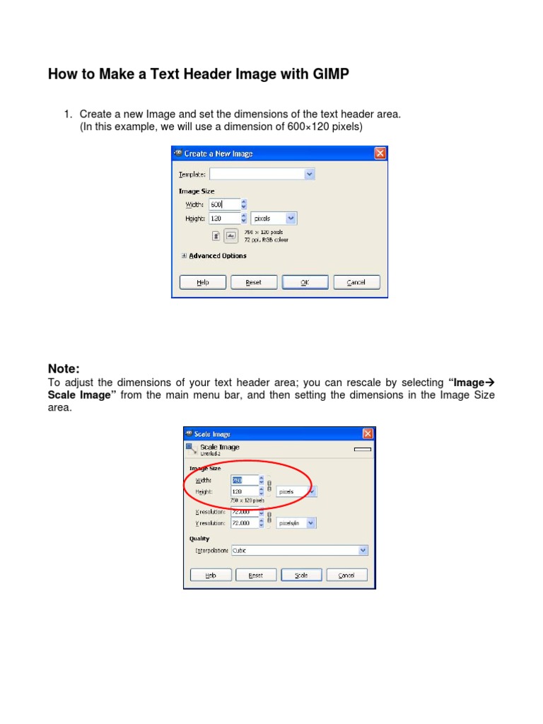 Making Text Headers With GIMP | PDF