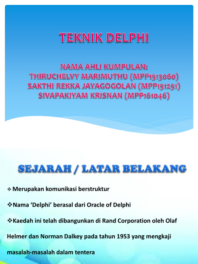 Teknik Delphi | PDF