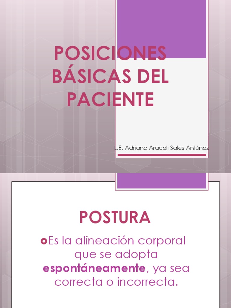 Posiciones Básicas Del Paciente Uac | PDF | Términos anatómicos de ...