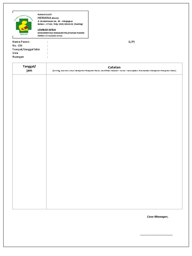 Formulir MPP untuk Manajemen Pasien | PDF