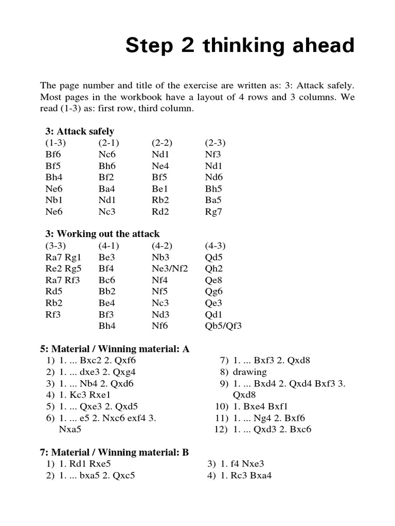 Respuestas - Step 2 Thinking Ahead | PDF | Competitive Games | Game Theory