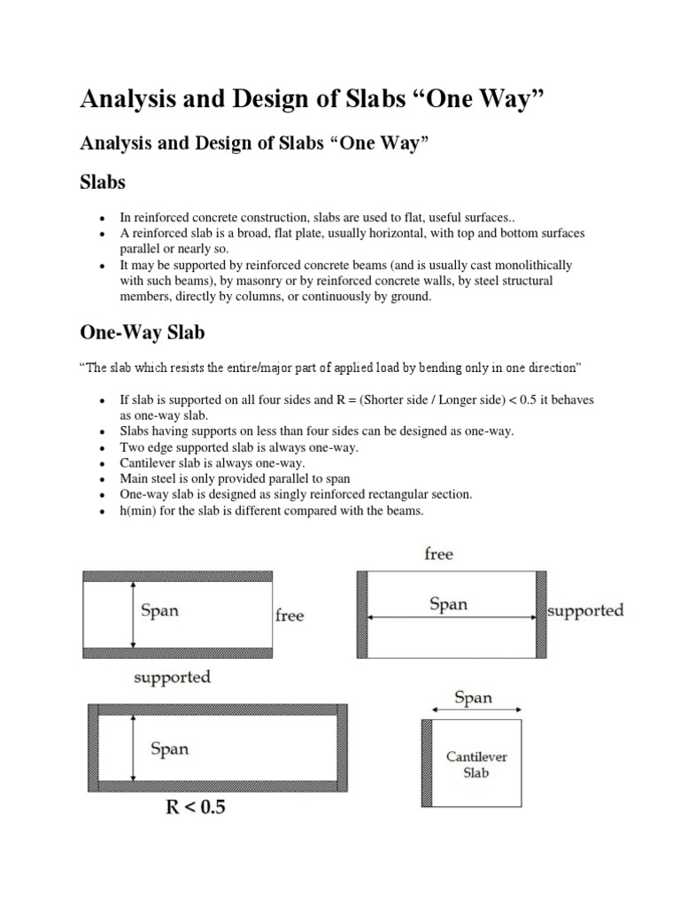 One-Way Slab Design and Analysis Guide | PDF | Beam (Structure ...