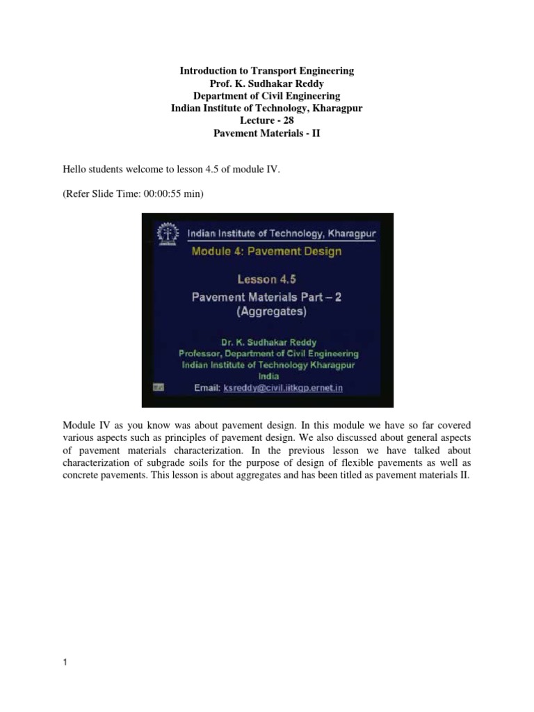 Lec 28 | PDF | Rock (Geology) | Road Surface