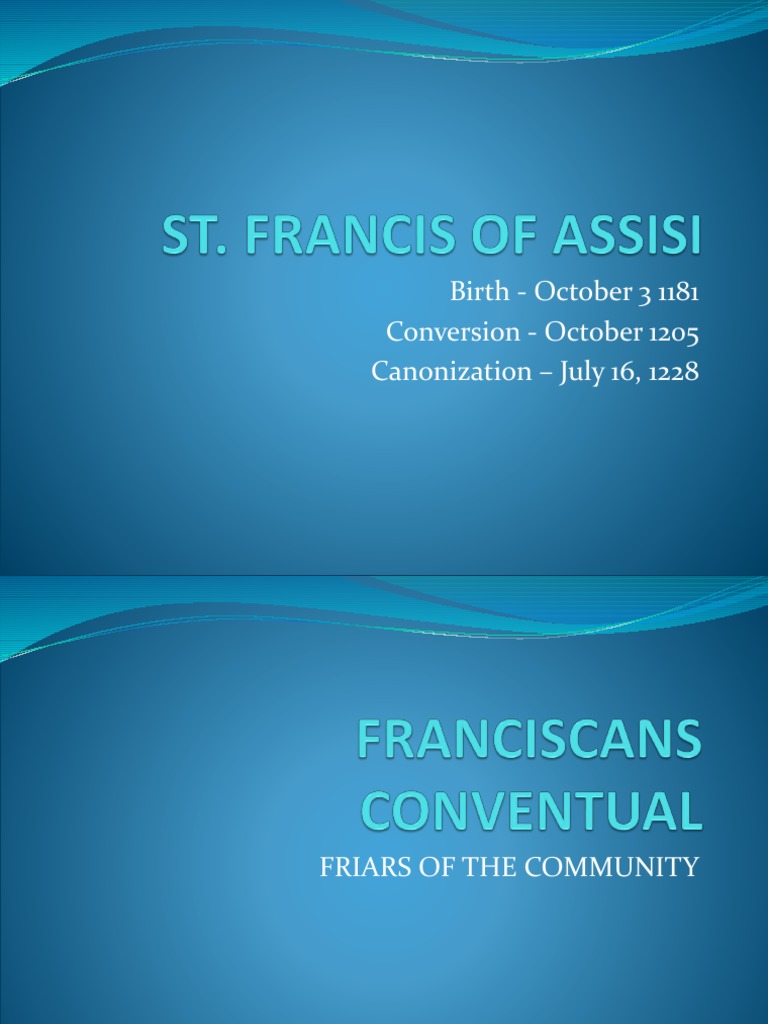 History of the Franciscan Order | Catholic Church | Roman Catholic
