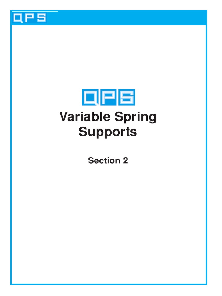 Variable Spring Hangers - Section 2 - QPS-uk PDF | PDF | Mechanical ...