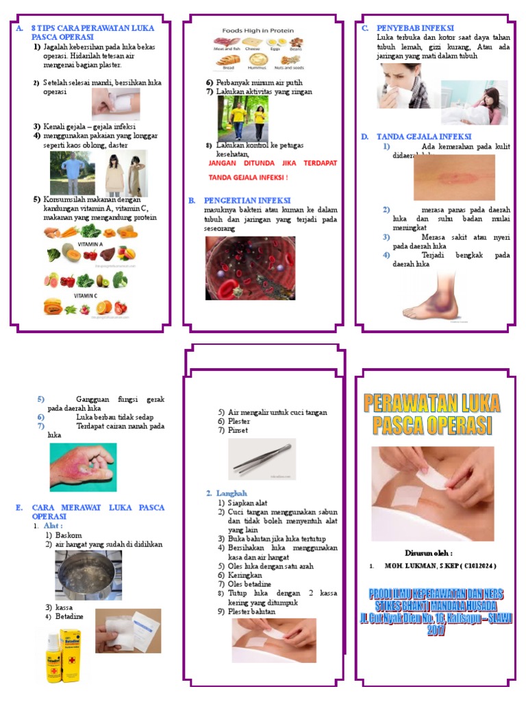 Leaflet Perawatan Luka SC | PDF