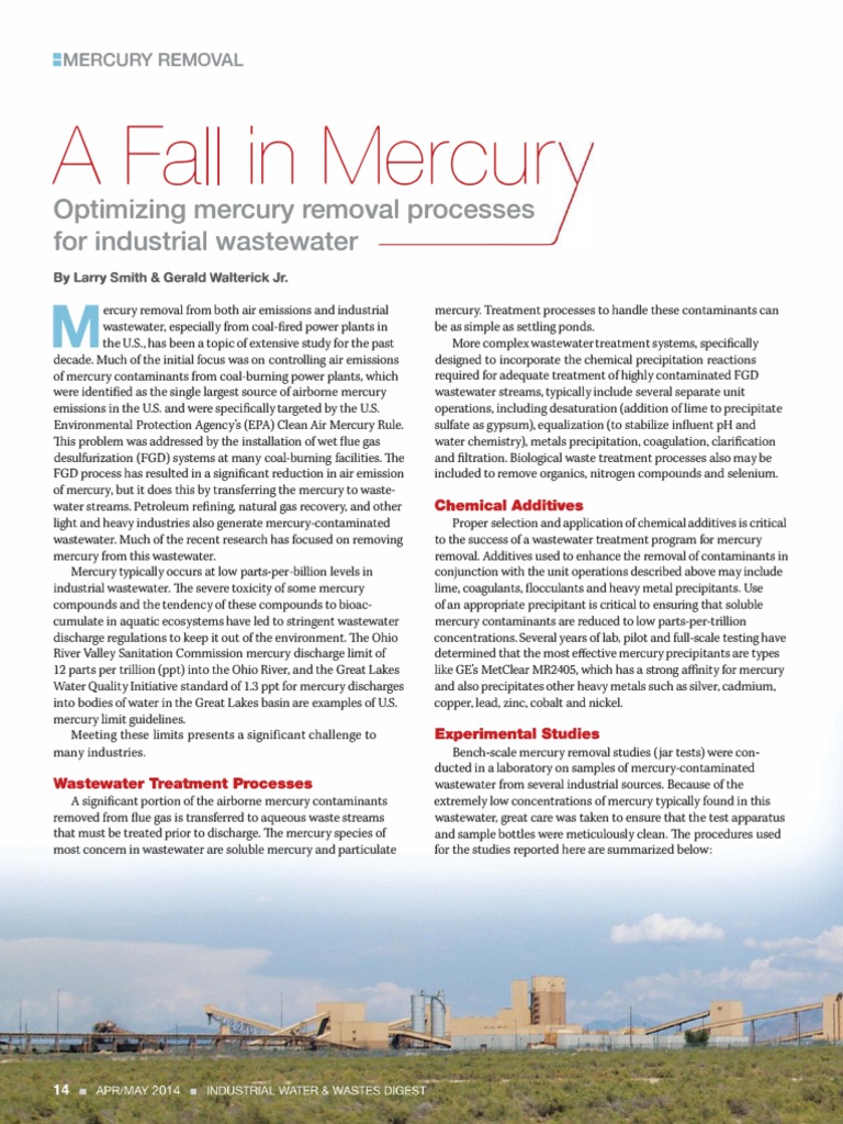 Optimizing Mercury Removal Processes For Industrial Wastewater | PDF ...