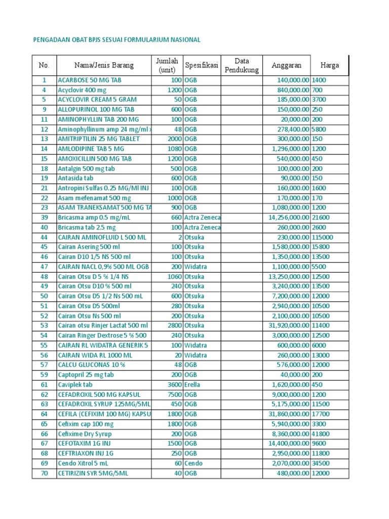 Pengadaan Obat BPJS | PDF