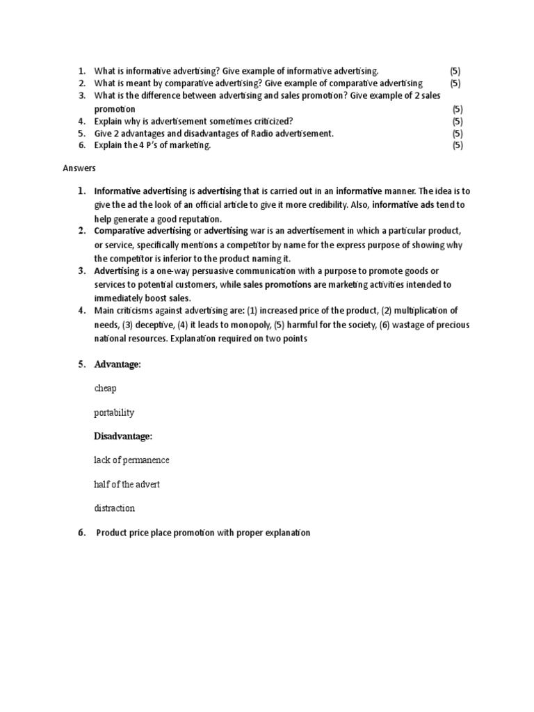 What Is Informative Advertising | PDF