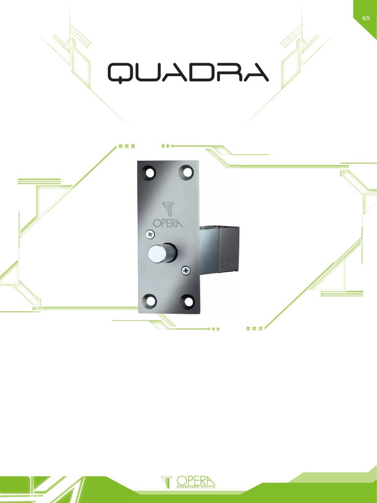 Quadra OPERA | PDF | Door | Lock (Security Device)
