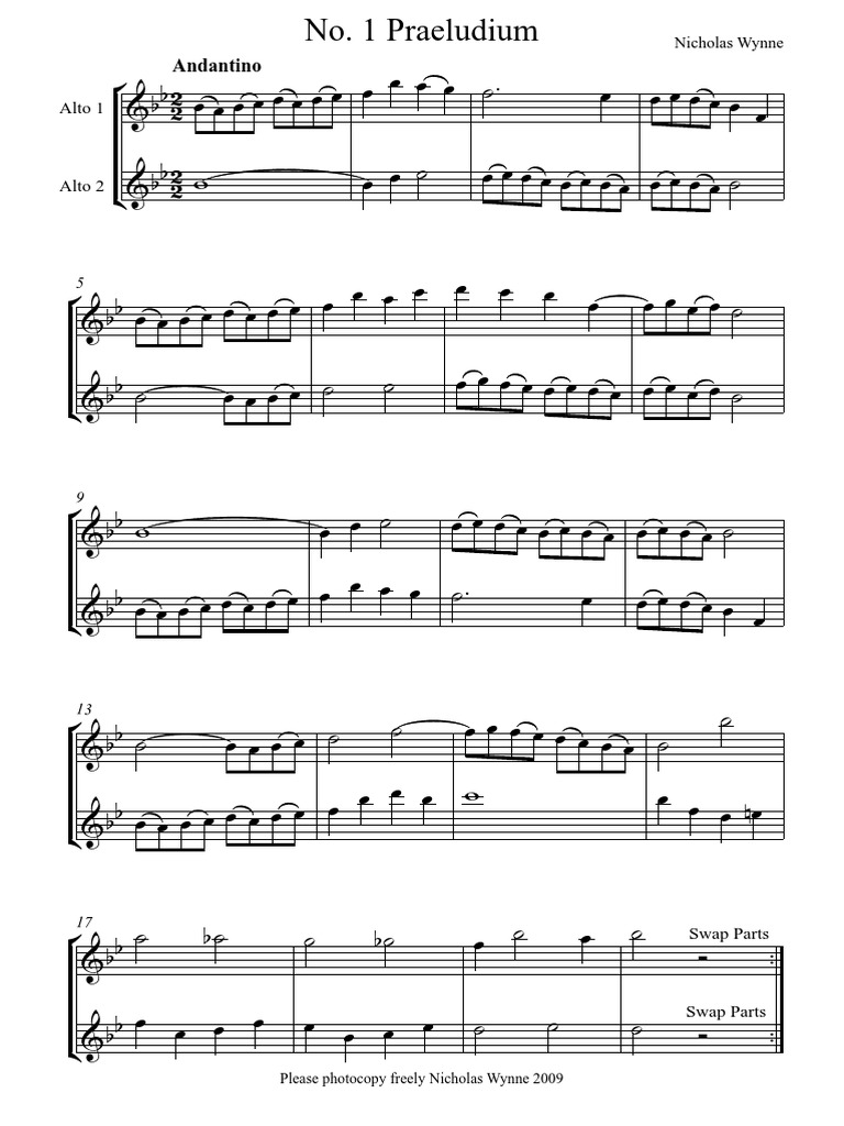 Alto Recorder Duets | PDF