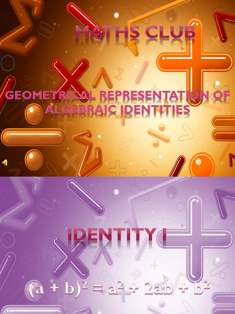 Geometrical Representations of Algebraic Identities