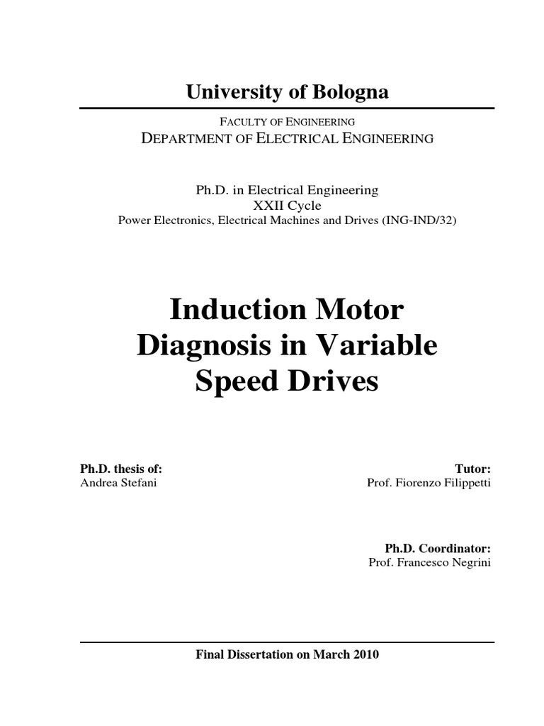 2010 PHD Thesis Induction Motor | PDF | Electric Motor | Inductance