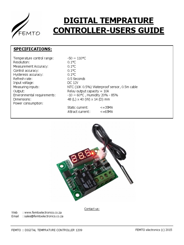 DTC 1209 | PDF | Thermostat | Relay