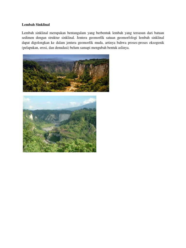 Lembah Sinklinal Dan Gawir Sesar | PDF | Ilmu Sosial