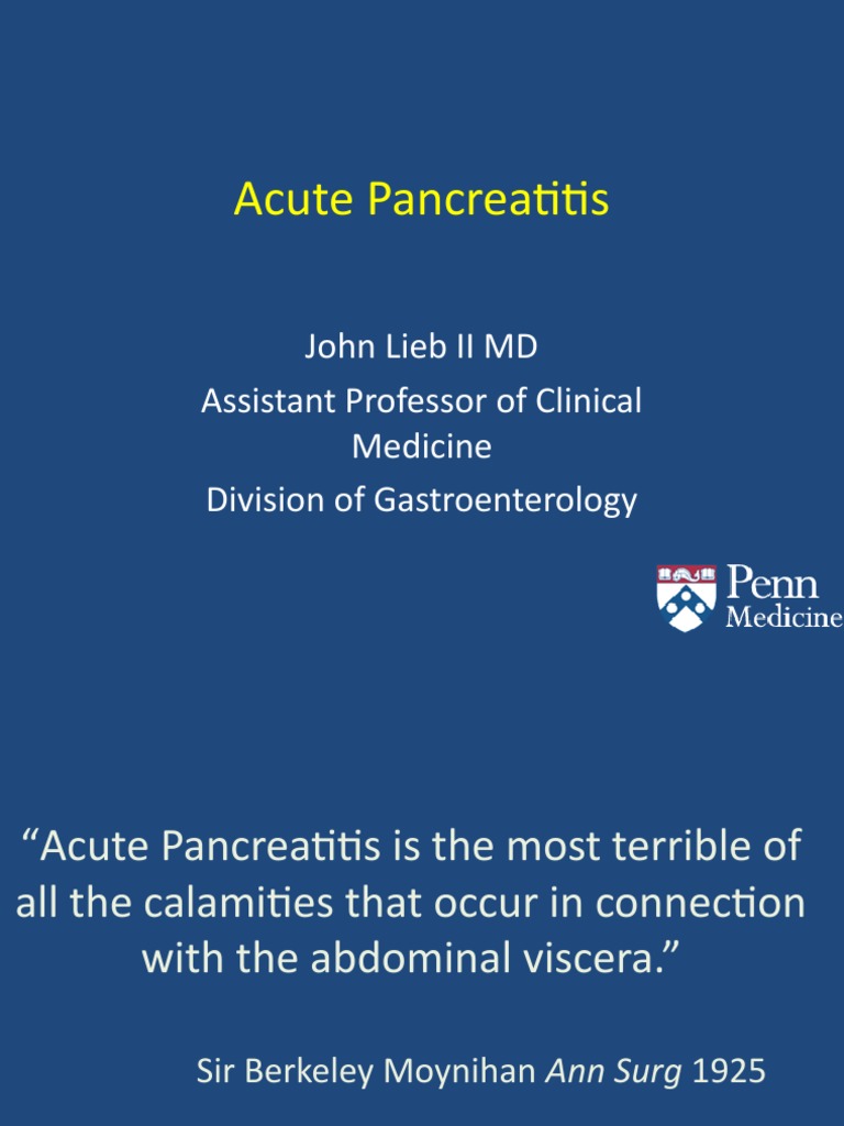 Acute Pancreatitis | PDF | Pancreas | Gastroenterology