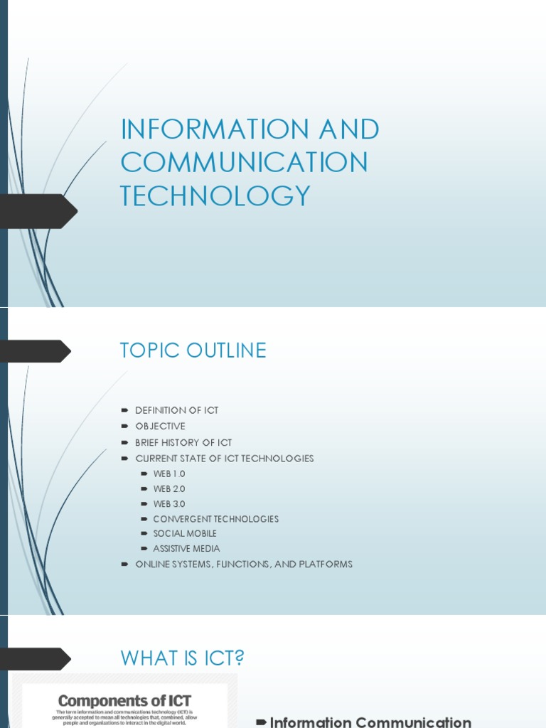 Overview of Information Communication Technology | PDF | World Wide Web ...