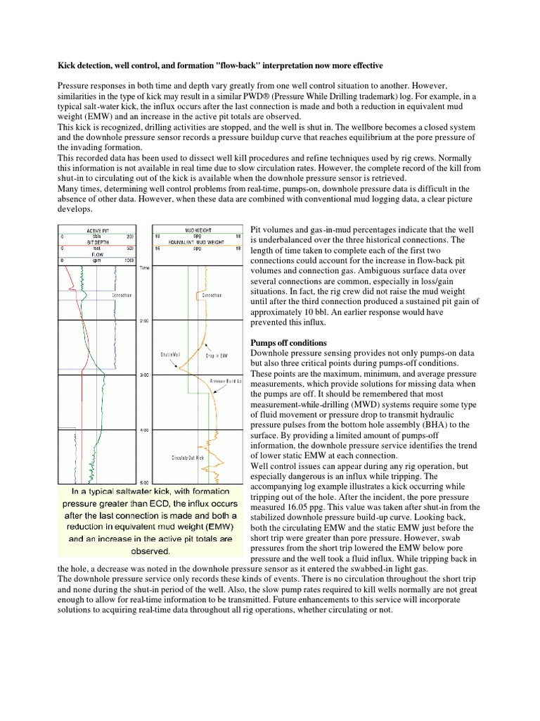 Kick Detection, Well Control, and Formation Flow-Back Interpretation ...