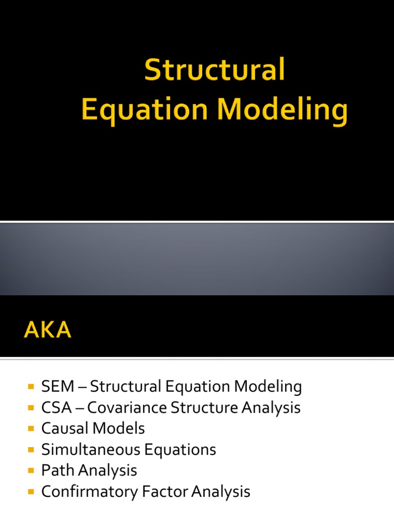 Structured Equation Modeling | PDF | Structural Equation Modeling ...