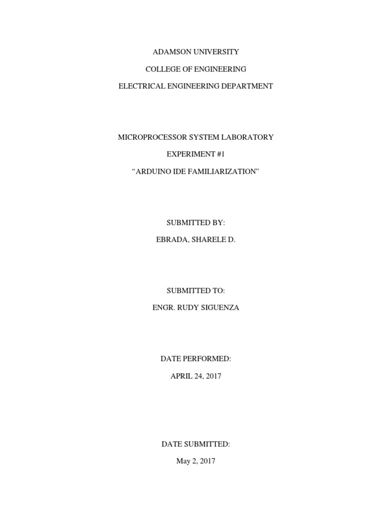 Arduino Expt1 | PDF | Arduino | Office Equipment Arduino Expt1 | PDF | Arduino | Office Equipment