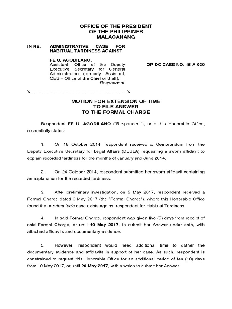 Extension - Manang Fe | PDF | Affidavit | Legal Procedure