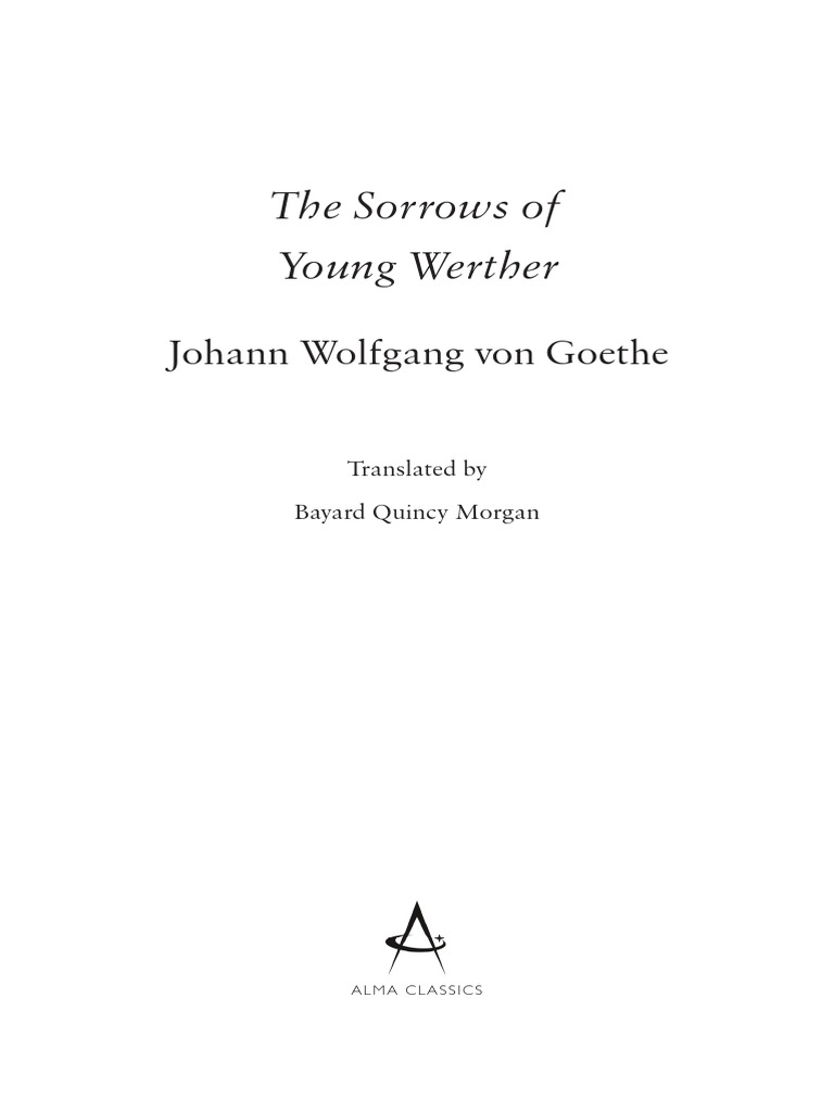 Excerpt Sorrows Young Werther | PDF | The Sorrows Of Young Werther ...