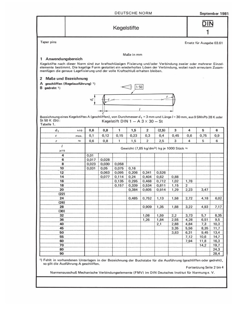 Din 1 1981-09 PDF | PDF