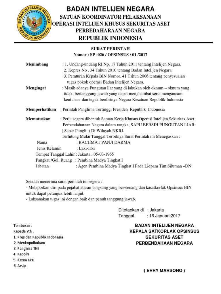 Badan Intelijen Negara | PDF