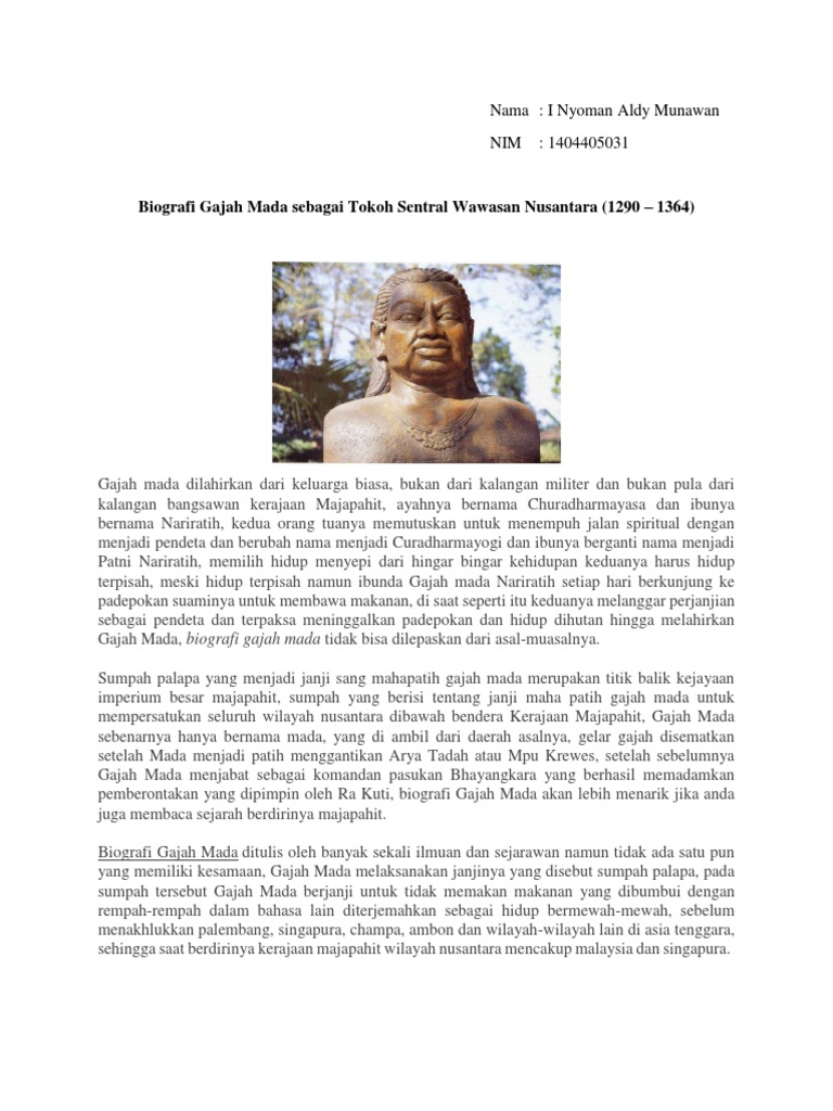 Biografi Gajah Mada | PDF
